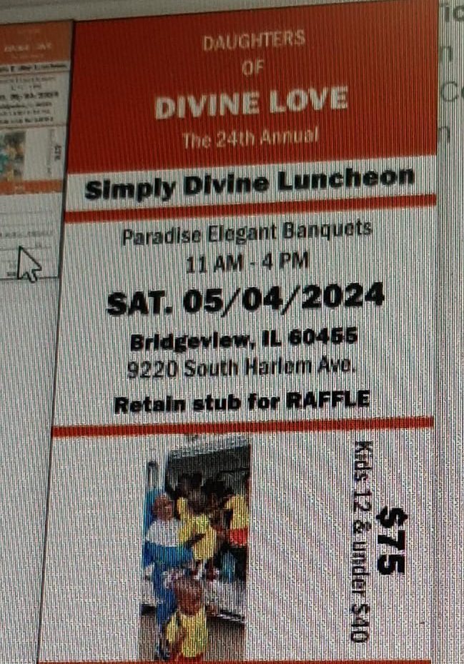 2024 Simply Divine Luncheon Childrens Ticket – Daughters Of Divine Love